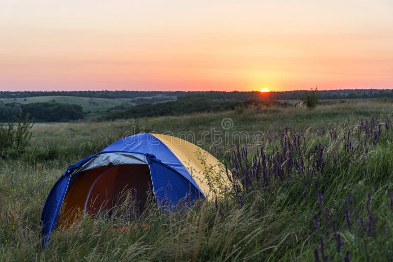 Spread out the tent stock image. Image of blossom, panoramic - 95526901