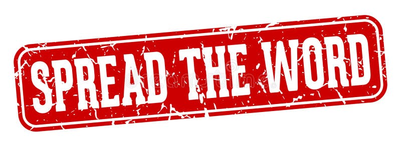 Spread the Word Rectangular Sign. Spread the Word Stamp Stock Vector ...