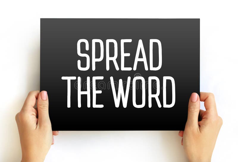 Spread the Word Text on Card, Concept Background Stock Photo - Image of ...