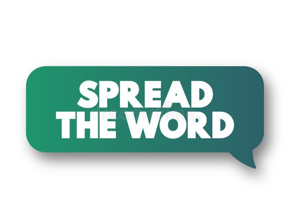 Spread the Word Text Message Bubble, Concept Background Stock ...