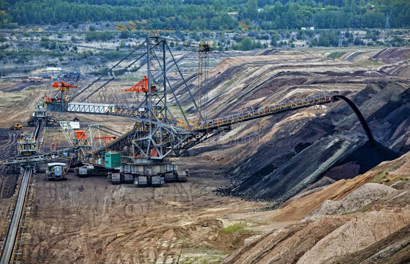 Spreader in the Open-cast Mine Stock Photo - Image of poland, work ...