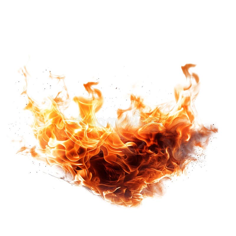 Spreading Fire Flame Isolated on Transparent Background. Fire at Home ...