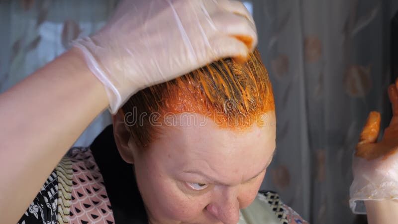 Spreading Out the Color Dye on the Hair Stock Video - Video of natural ...