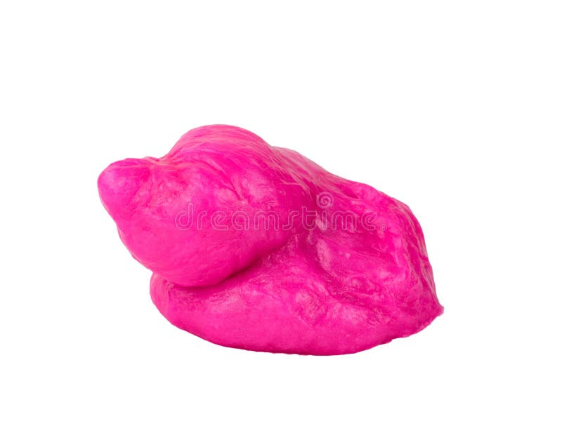 A Spreading Piece of Bright Red Slime Isolated on a White Background ...