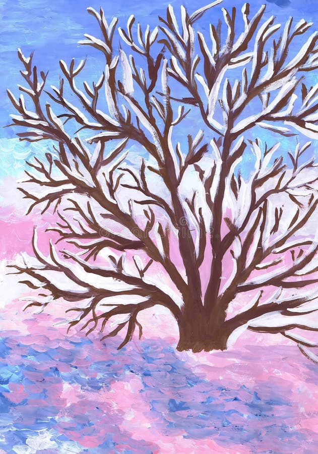 Spreading Tree with Leaves and Rootage, Hand Drawn Stock Vector ...