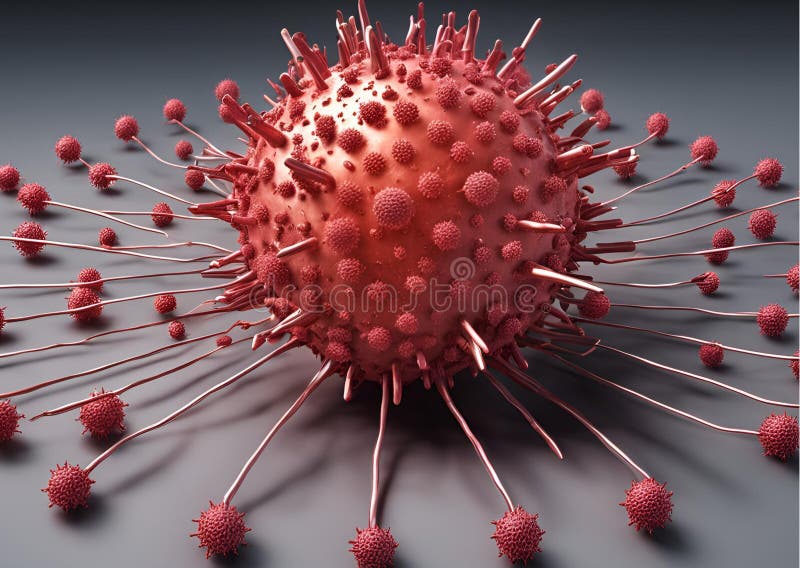Spreading Virus Cell Infection Disease Microbiology Concept AI ...