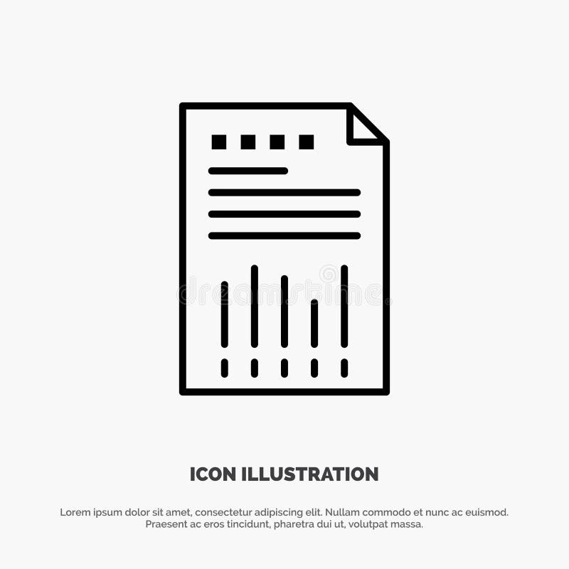 Spreadsheet, Business, Data, Financial, Graph, Paper, Report Line Icon ...