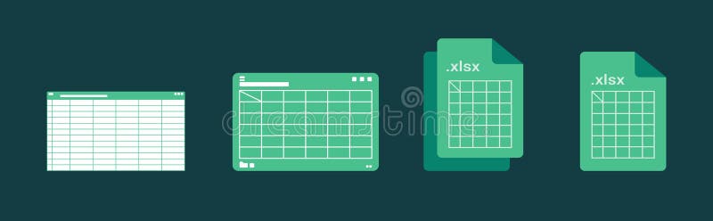 Spreadsheet on Computer Screen Flat Illustration. Financial Accounting ...