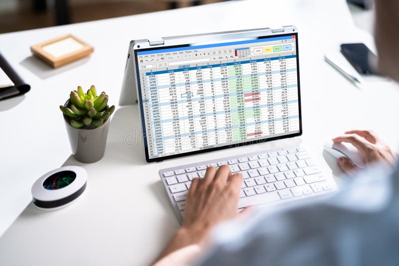 Spreadsheet Data Business Work Stock Image - Image of software, analyst ...