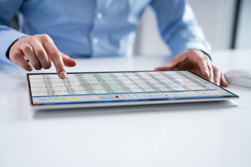 Spreadsheet Data Business Work Stock Image - Image of professional ...