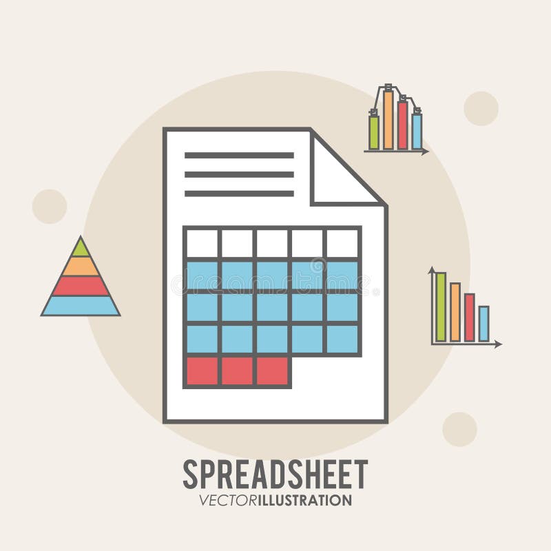 Spreadsheet Design, Business and Infographic Concept, Stock Vector ...