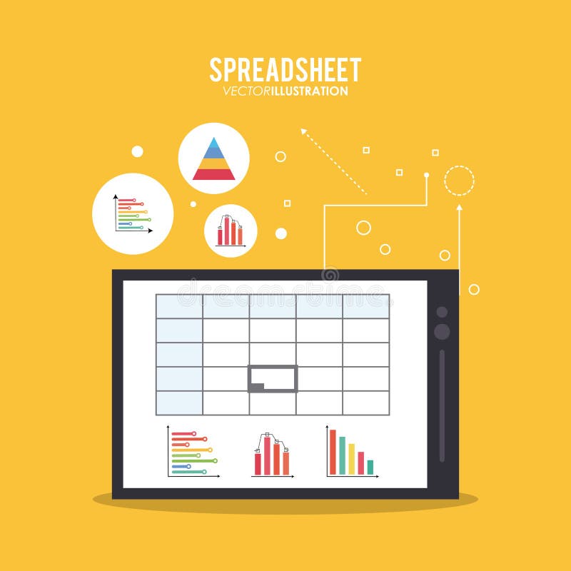 Spreadsheet Design, Business and Infographic Concept, Stock Vector ...