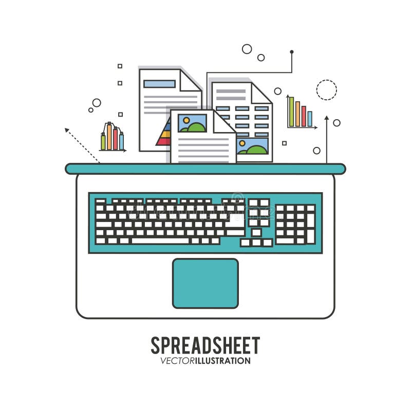 Spreadsheet Design, Business and Infographic Concept, Stock Vector ...