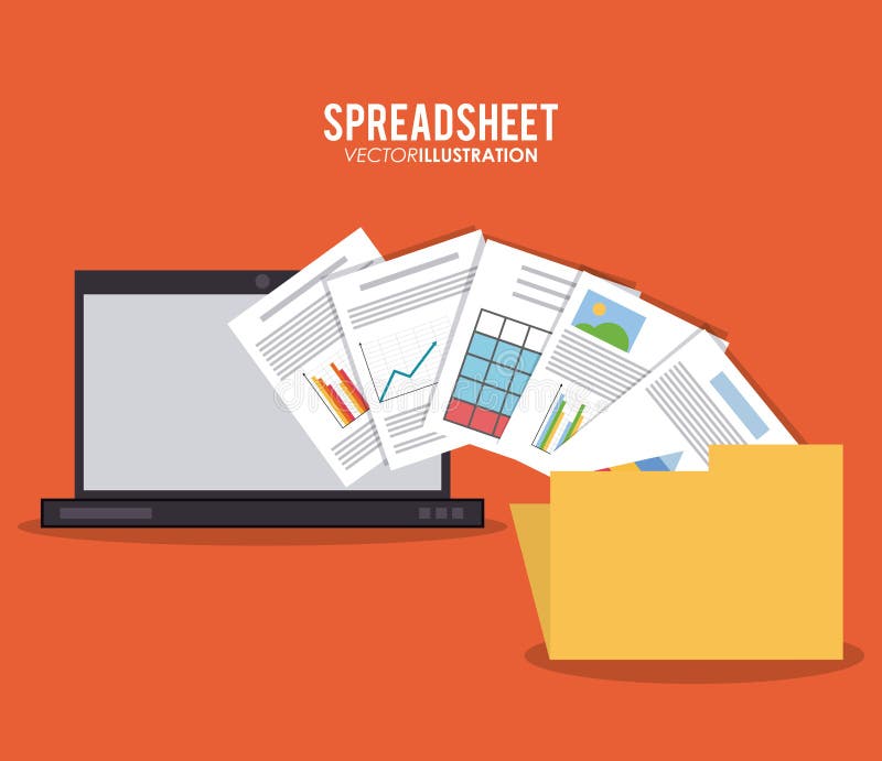 Spreadsheet Design, Business and Infographic Concept, Stock Vector ...