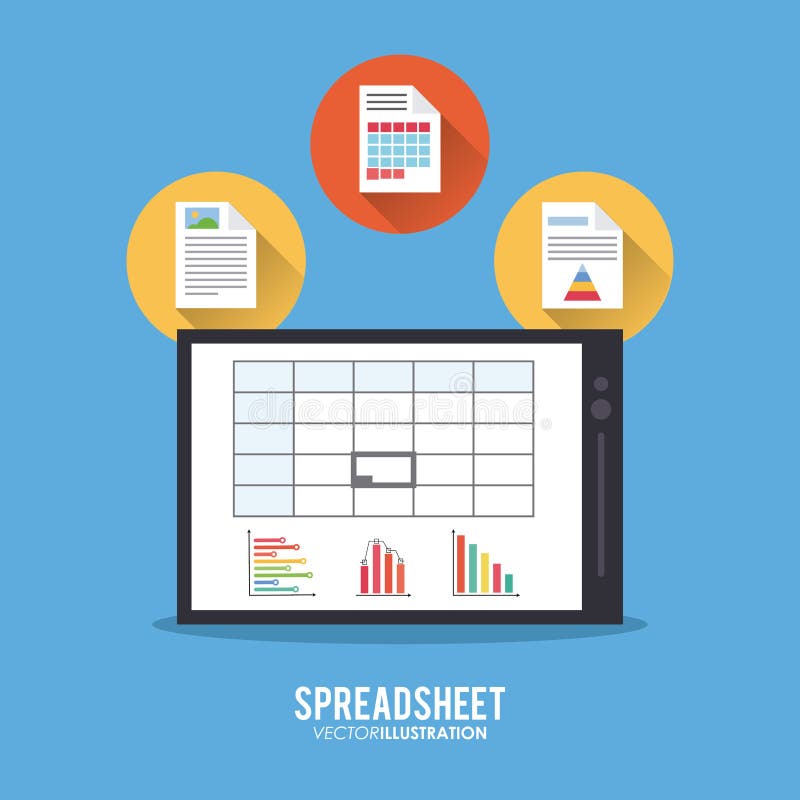Spreadsheet Design, Business and Infographic Concept, Stock Vector ...