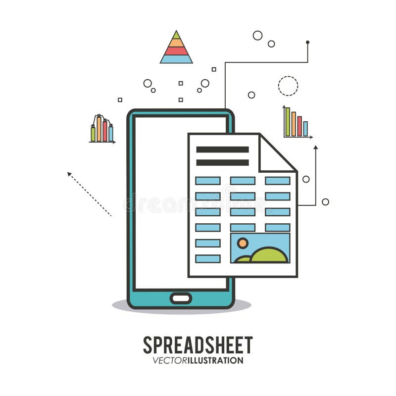 Spreadsheet Design, Business and Infographic Concept, Stock Vector ...