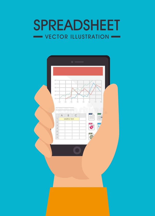 Spreadsheet Design, Illustration. Stock Illustration - Illustration of ...