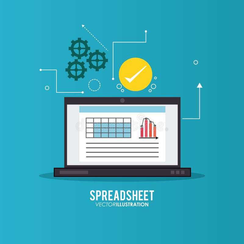 Spreadsheet Design, Technology and Infographic Concept Stock Vector ...
