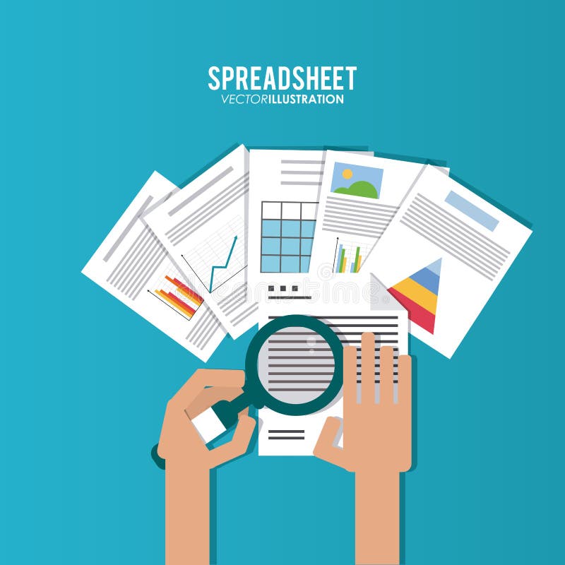 Spreadsheet Design, Technology and Infographic Concept Stock Vector ...