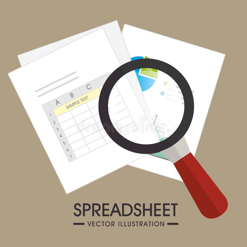 Spreadsheet Design, Vector Illustration. Stock Vector - Illustration of ...