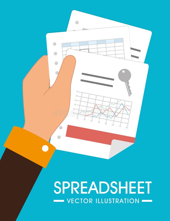 Spreadsheet Design, Vector Illustration. Stock Vector - Illustration of ...