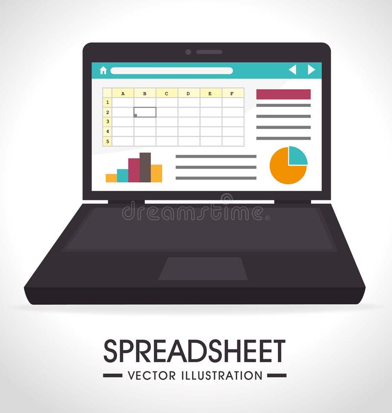 Spreadsheet Design, Vector Illustration. Stock Vector - Illustration of ...