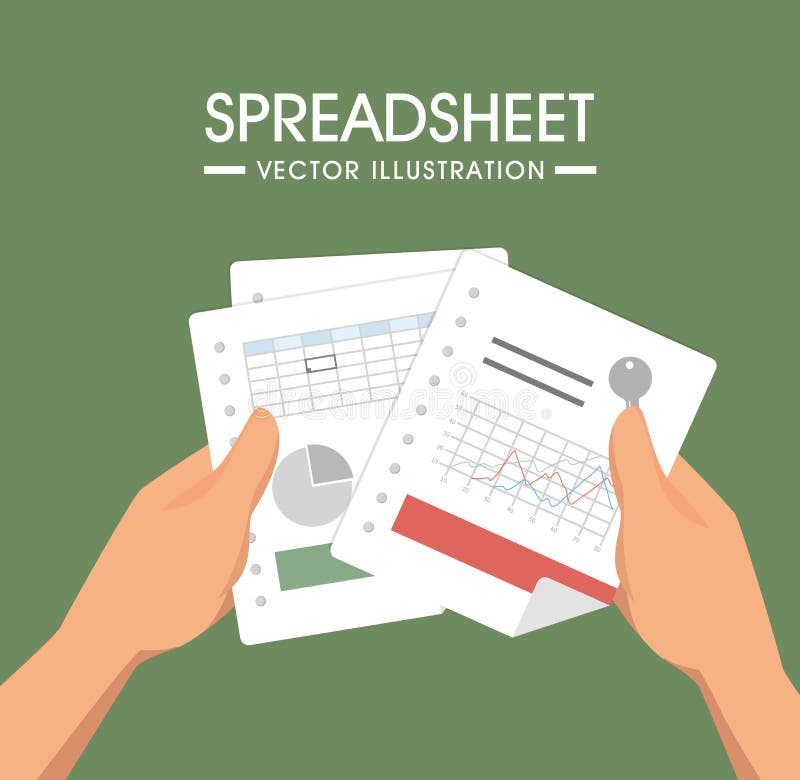 Spreadsheet Design, Vector Illustration. Stock Vector - Illustration of ...