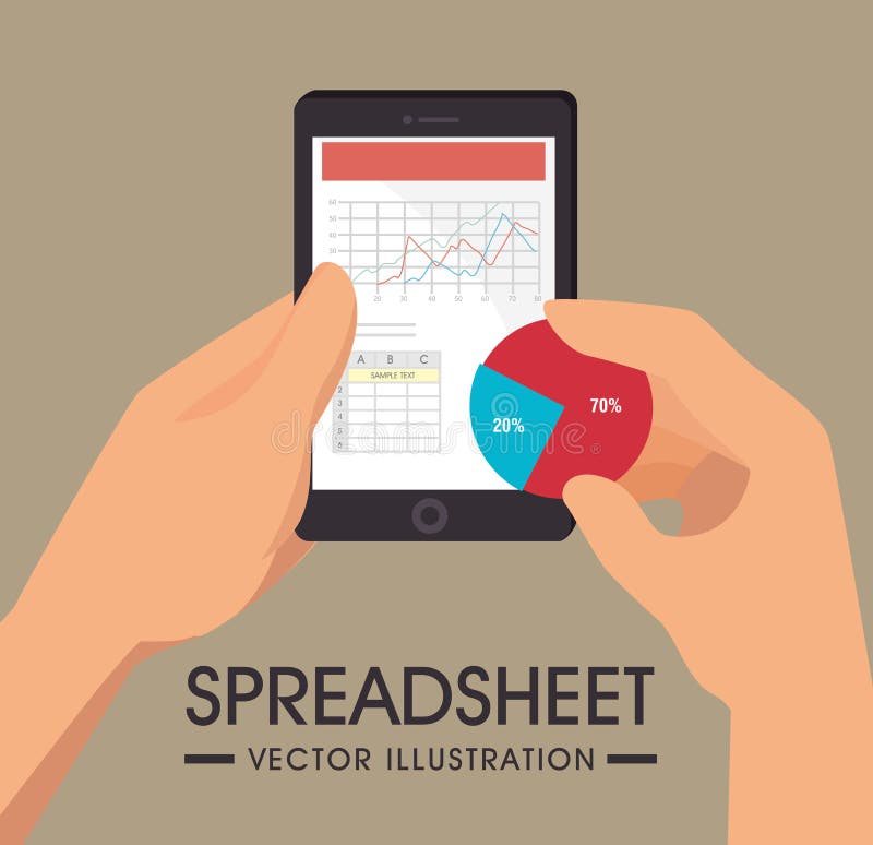 Spreadsheet Design, Illustration. Stock Illustration - Illustration of ...