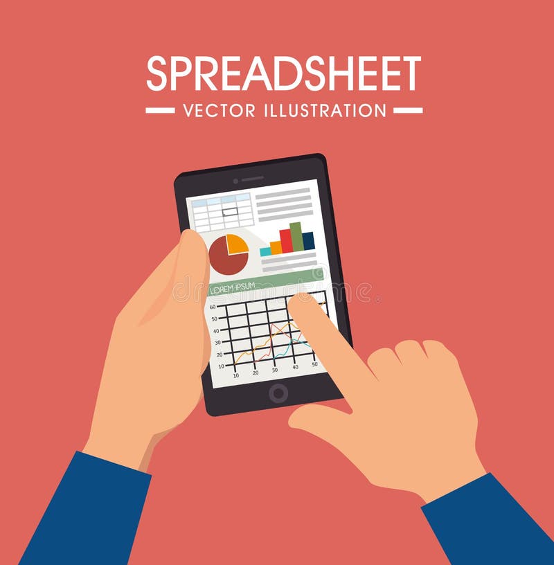 Spreadsheet Design, Illustration. Stock Illustration - Illustration of ...