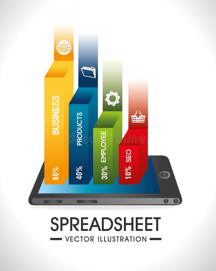 Spreadsheet Design, Illustration. Stock Illustration - Illustration of ...