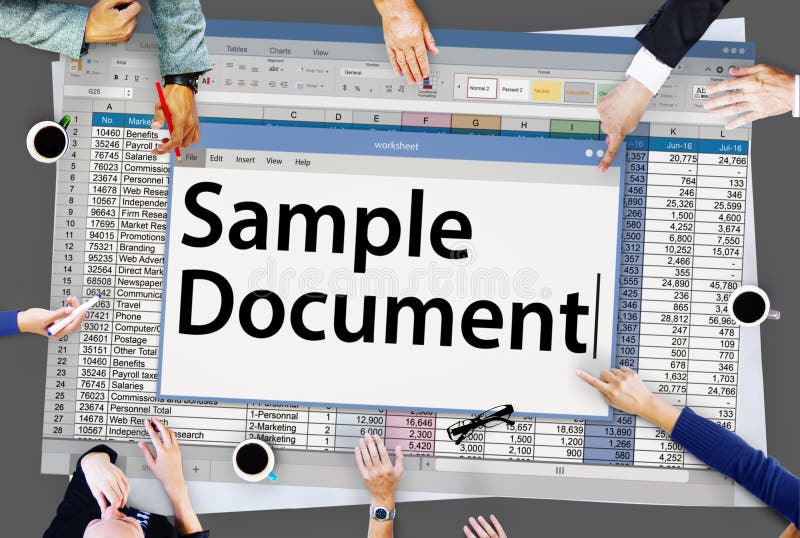 Spreadsheet Document Information Financial Startup Concept Stock Photo ...