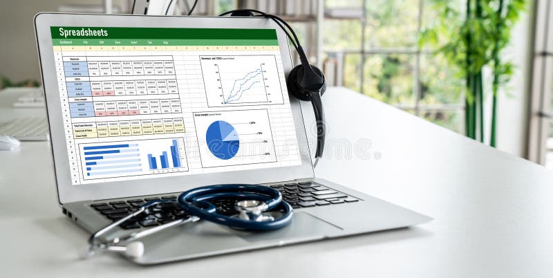 Spreadsheet Document Information Financial Startup Concept Snugly Stock ...