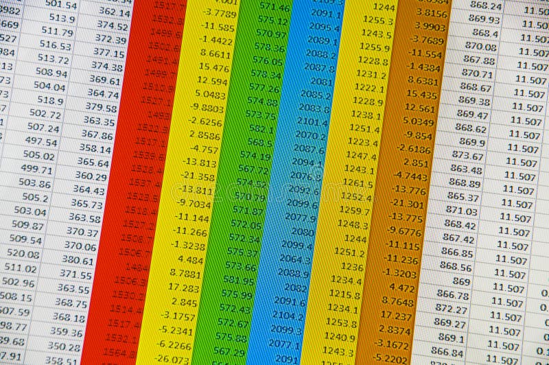 The Spreadsheet of Finance Calculation Stock Photo - Image of bank ...