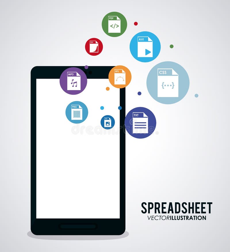 Spreadsheet icon design stock vector. Illustration of icon - 68108825