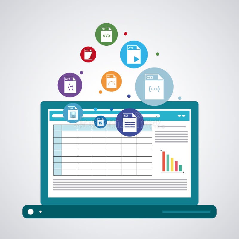 Spreadsheet icon design stock vector. Illustration of information ...