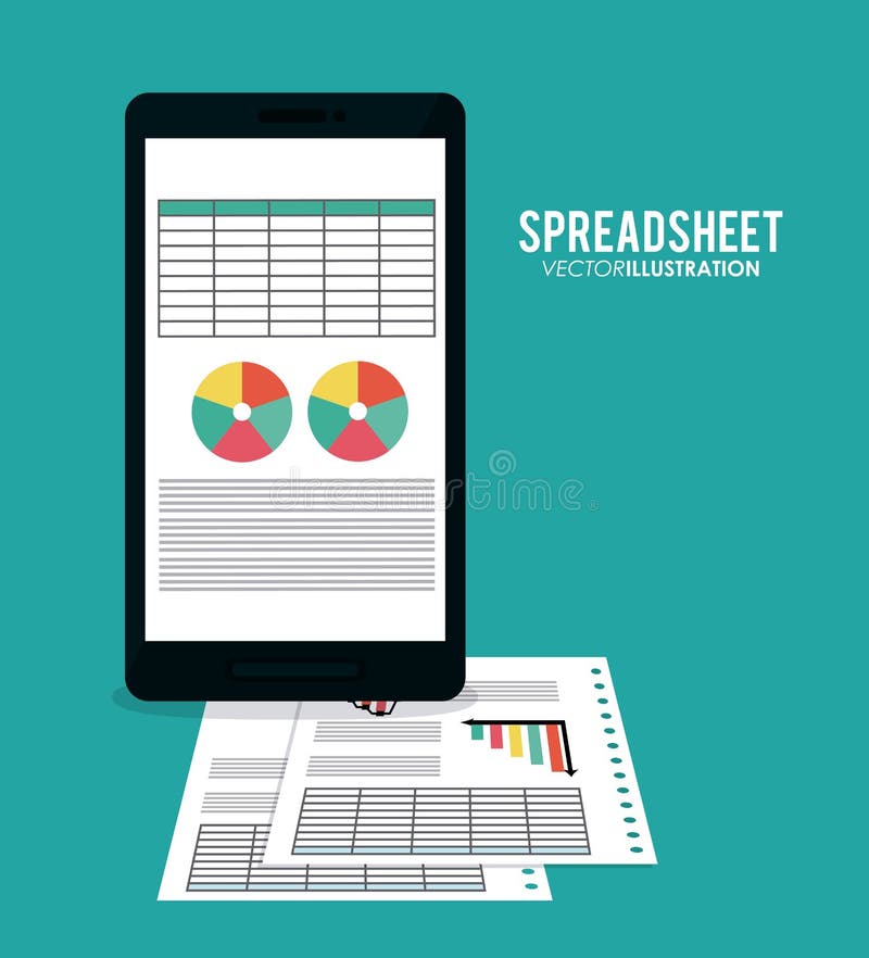 Spreadsheet icon design stock vector. Illustration of management - 69173488