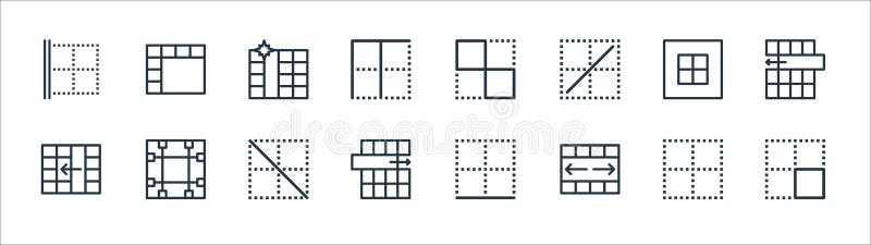 Spreadsheet Line Icons. Linear Set Stock Vector - Illustration of screen, icon: 201680871