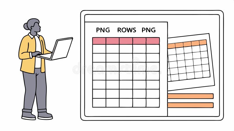 Spreadsheet Table, Data Organization and Information Grid Vector Design Generative AI Stock ...