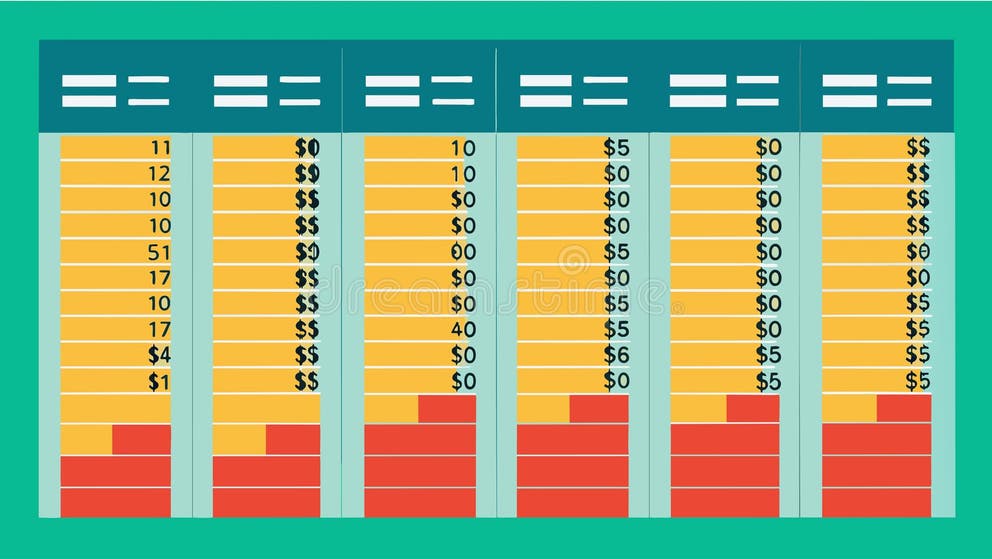 A Spreadsheet Table Filled with Columns and Rows of Data Each One ...