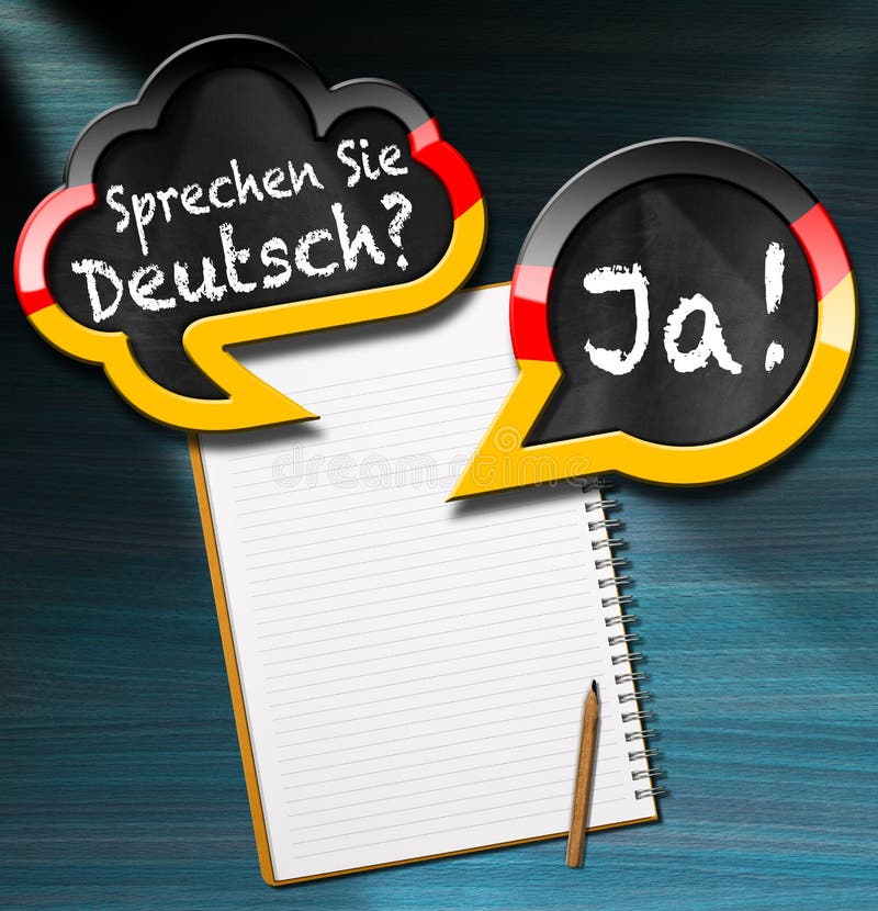 Sprechen Sie Allemand - Bulles De La Parole Illustration Stock ...