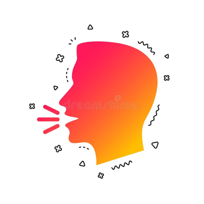 Sprechen Sie Oder Sprechen Sie Ikone Symbol Der Lauten Geräusche Vektor ...