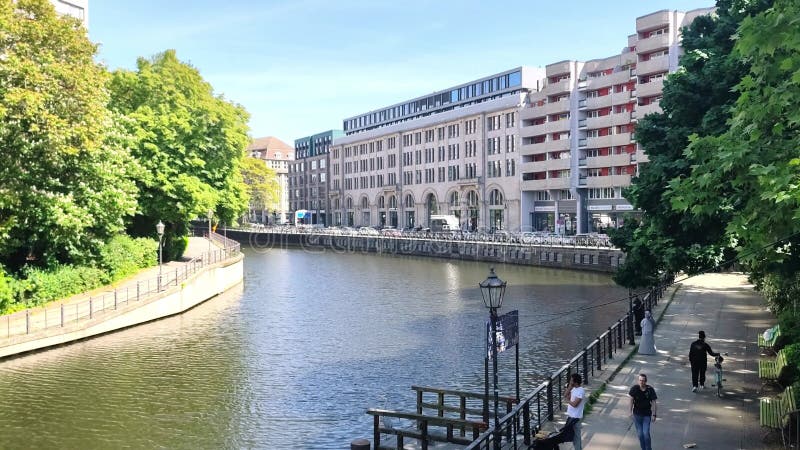 Video of the Spreekanal, a Historic and Artificial Branch of the Spree ...