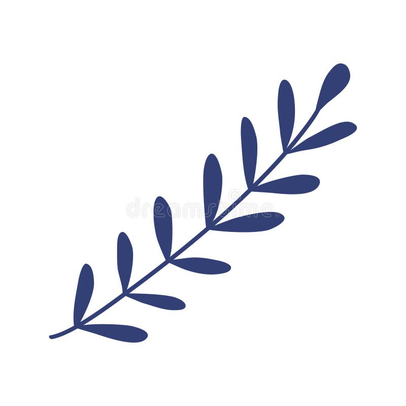 Sprig, Ecology or Natural Element, Doodle Style Flat Vector Stock ...