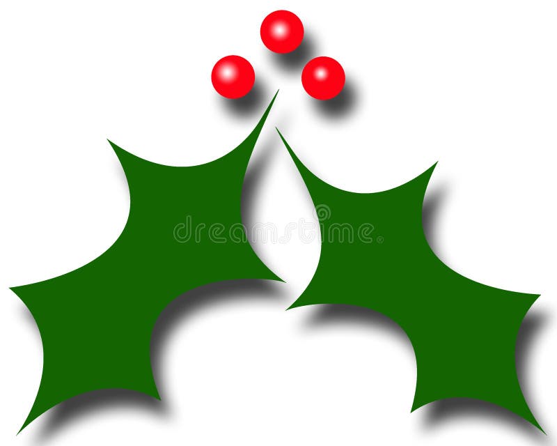 Sprig of Holly stock illustration. Illustration of green - 315607