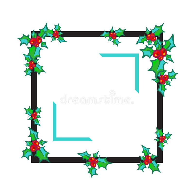 Sprig of Holly stock vector. Illustration of decoration - 78573042