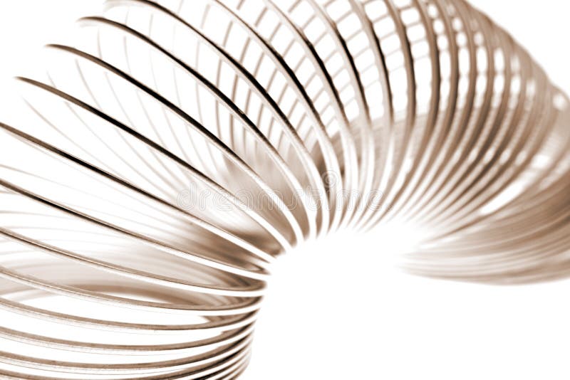 Blue Flexible Slinky Spring Editorial Photography - Image of abstract ...