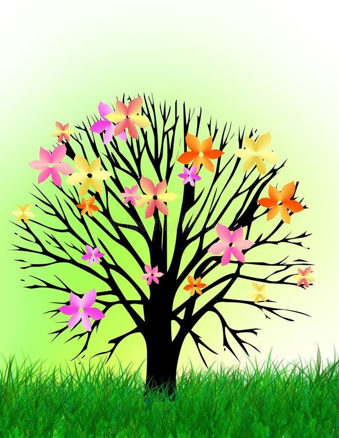 Spring stock illustration. Illustration of season, tree - 8374957