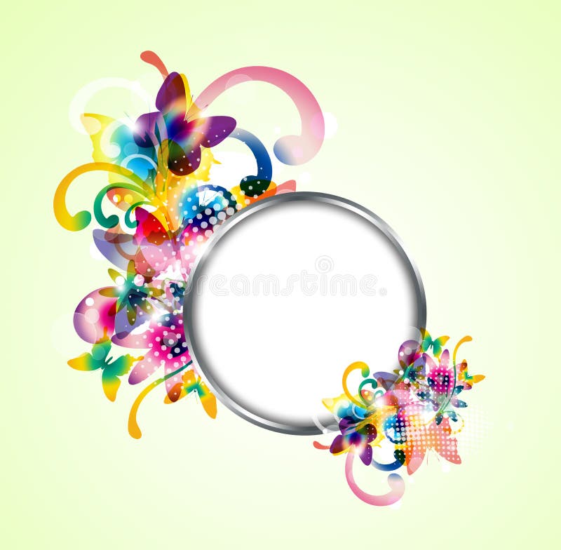 Spring Abstract Background with Butterflies Stock Illustration ...