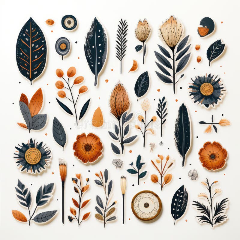 Spring Abstract Clipart Collection Modern Trendy Abstract Boho Spring ...