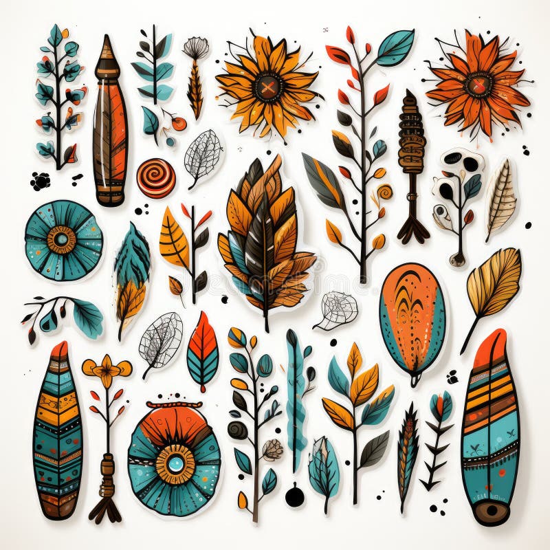 Spring Abstract Clipart Collection Modern Trendy Abstract Boho Spring ...